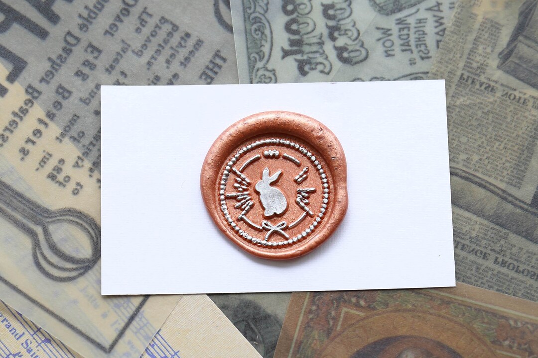Rabbit Wax Seal Stamp Kit, Mr. Rabbit Wax Seal Stamp Gift, Animal Wax ...