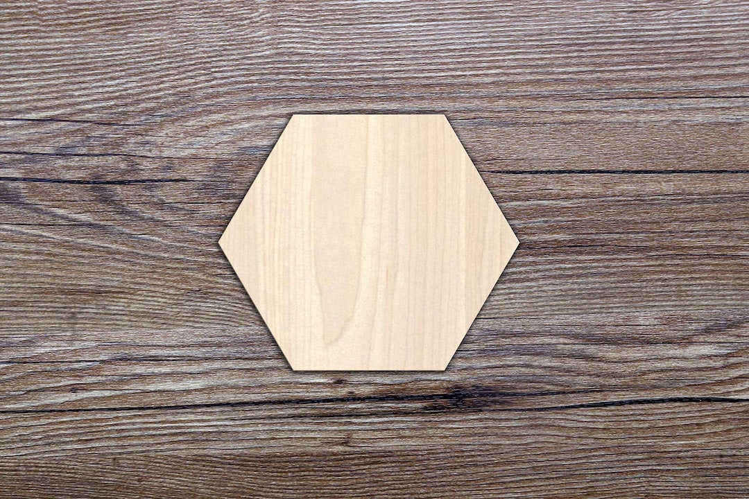 Unfinished Wooden Hexagon Cut Outs, Plan Shape for Scrapbooking, DIY ...