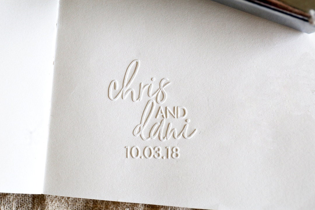 Personalized Wedding Embosser,name and Date Embosser,wedding Embosser ...