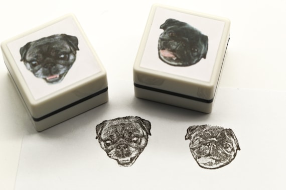 Personalized Pet Self Inking Stamp Kit pet Portrait Custom - Etsy