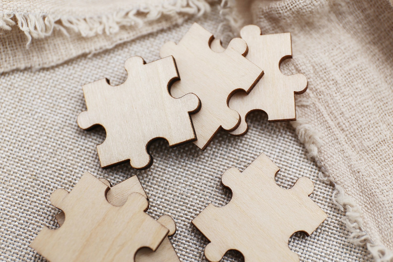 Unfinished Wooden Jigsaw Cut Outs Plain Puzzle Shape for - Etsy