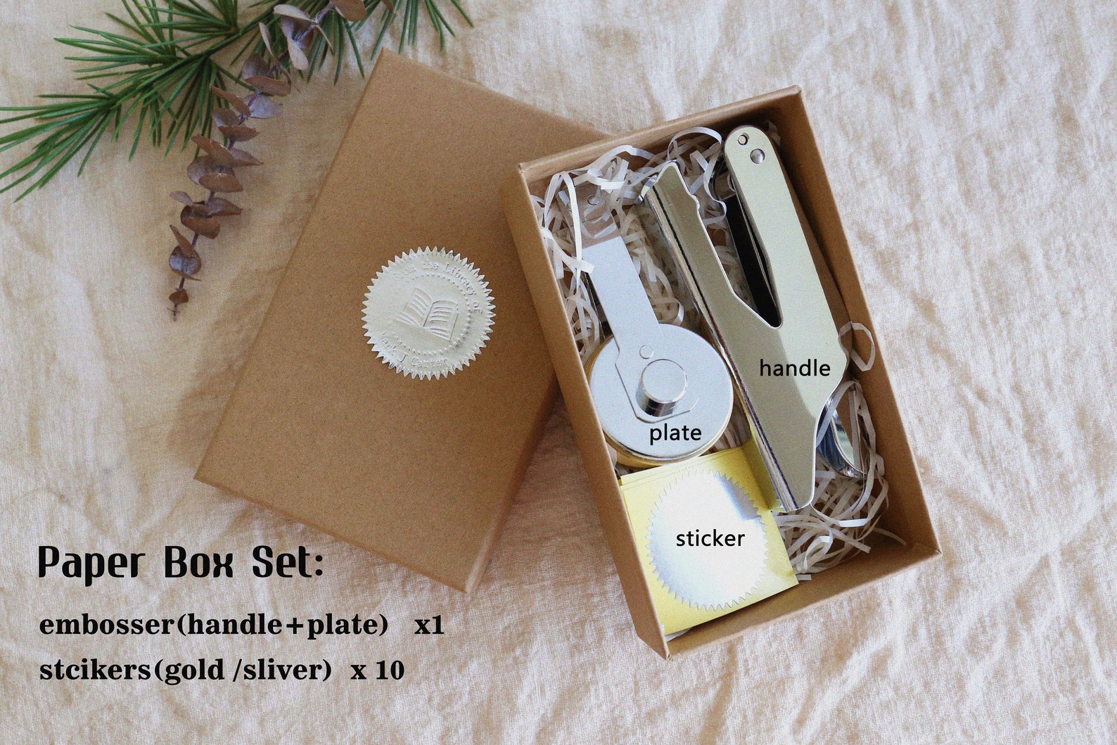 Custom Book Stamp With Wreath Bee Personalized Bee Embosser - Etsy