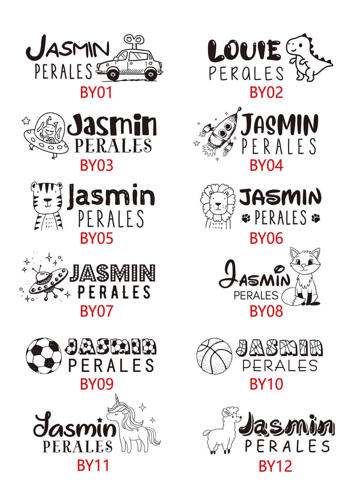 Kids Name Self-inking Custom Cloth Fabric Stamp Personalized - Etsy