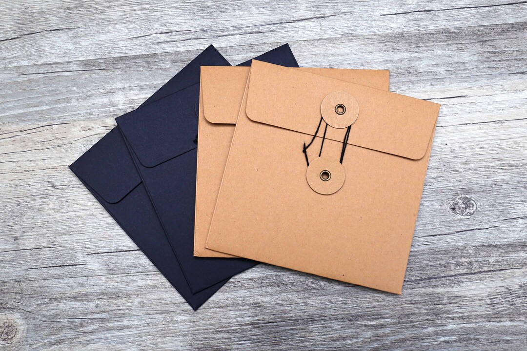 Minimalist Paper CD Envelope/black CD Envelope Sleeve /kraft Envelopes ...