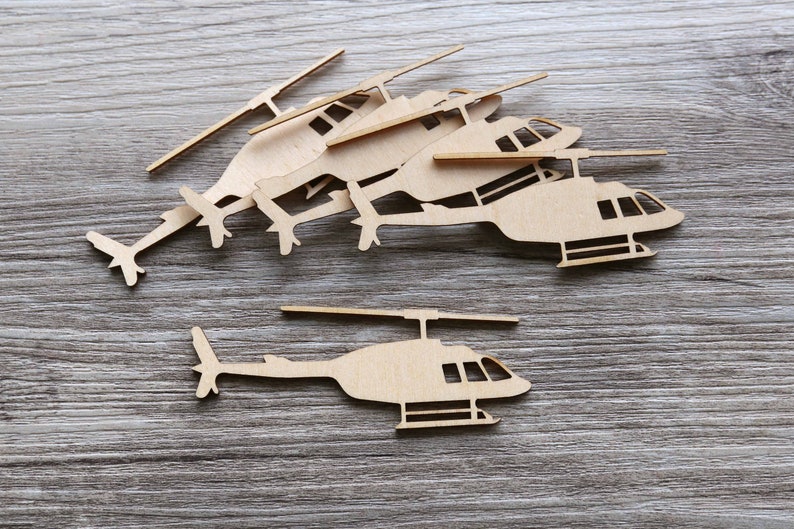 Unfinished Wooden Helicopter Plane Cut Outs DIY Crafting Wood - Etsy