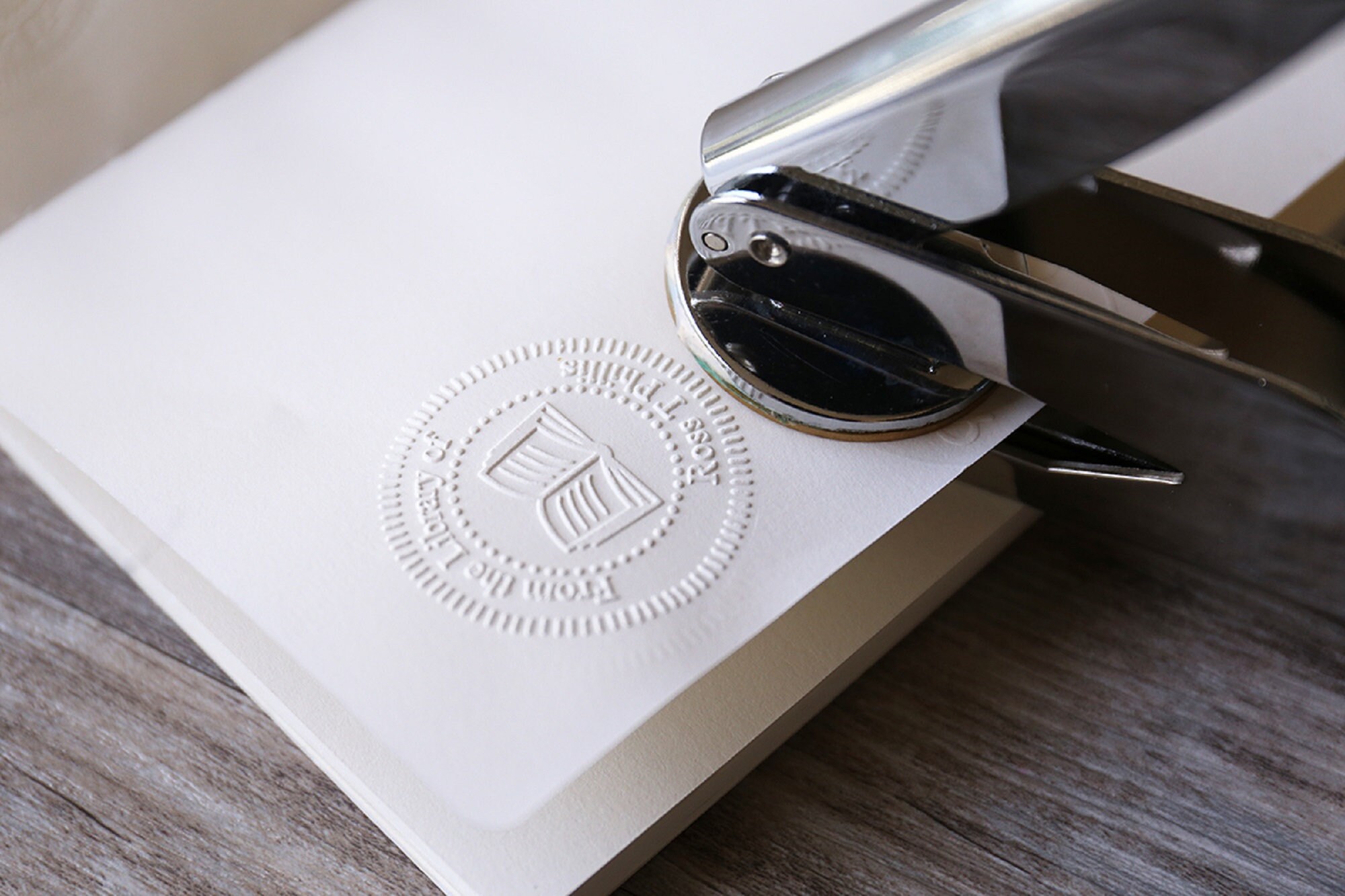 From the Library of Embosser Custom Embosser Stampbook - Etsy