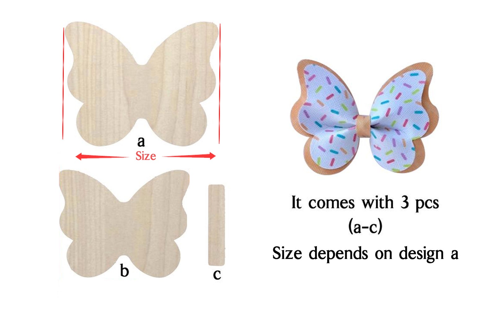Bow Template Wooden Cut Outs Hair Bow Template Tools for Bow - Etsy