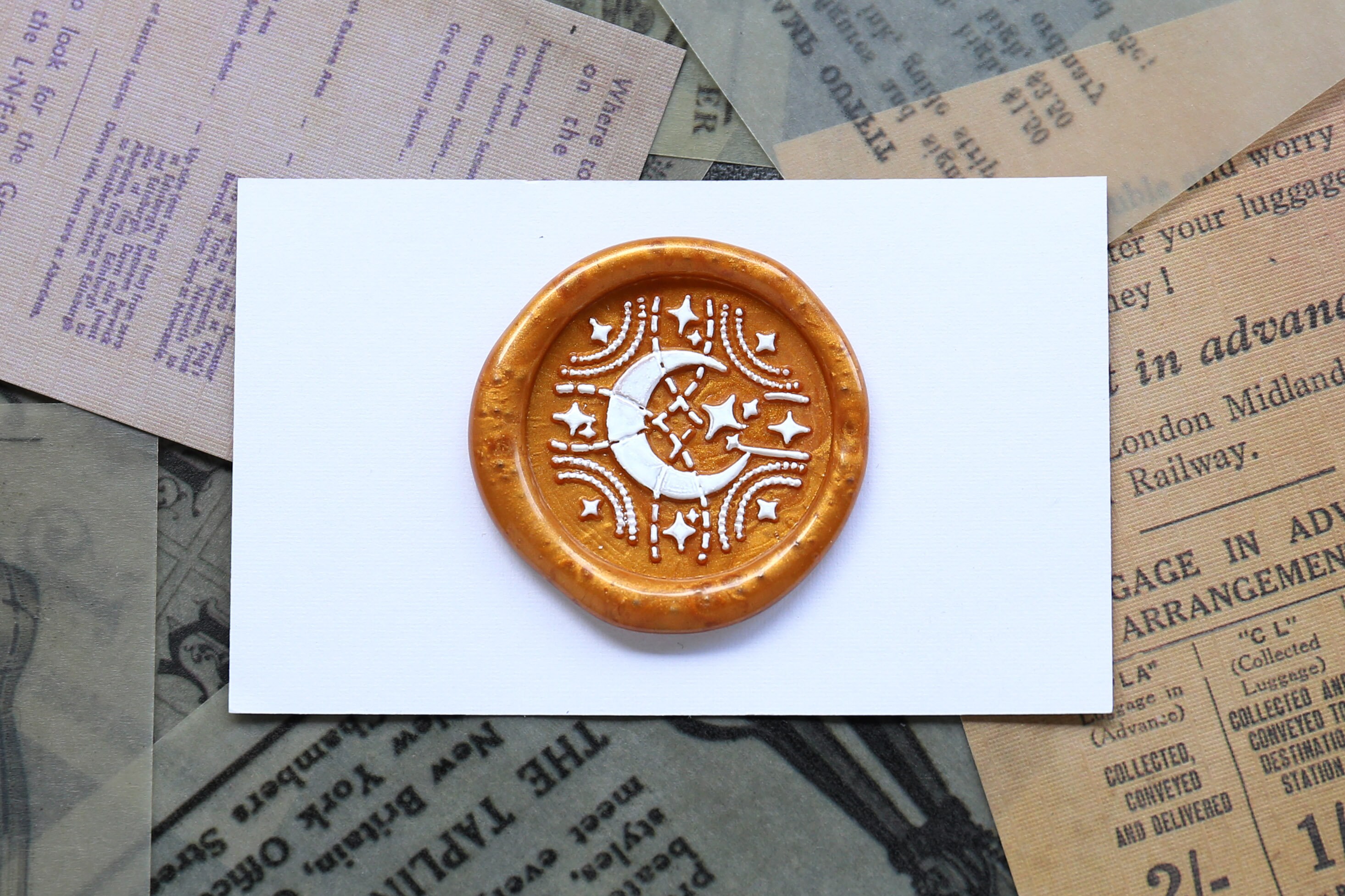 Star and Moon Wax Seal Stamp Kit Invitations Seal Stamp Star - Etsy