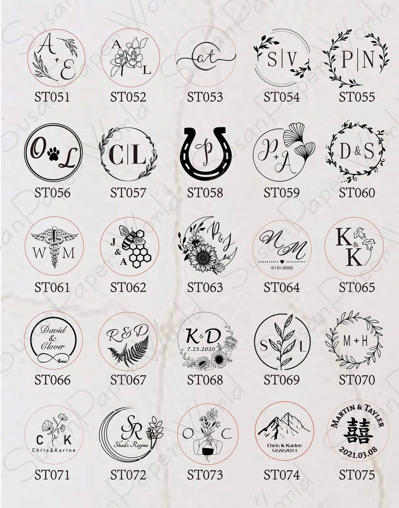 Personalized Simple Initial Wax Seal Stamp With Initials - Etsy