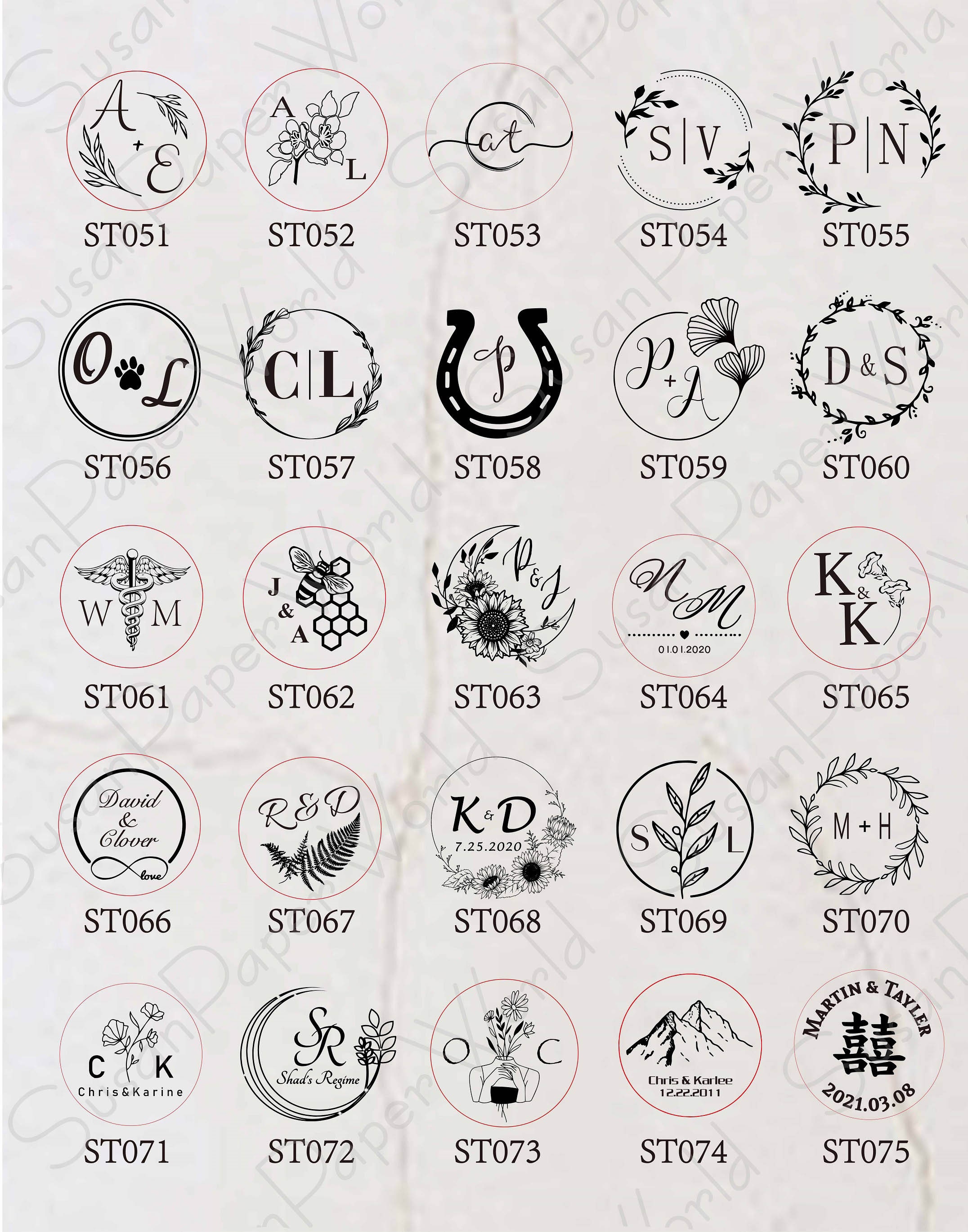 Personalized Simple Initial Wax Seal Stamp With Initials - Etsy