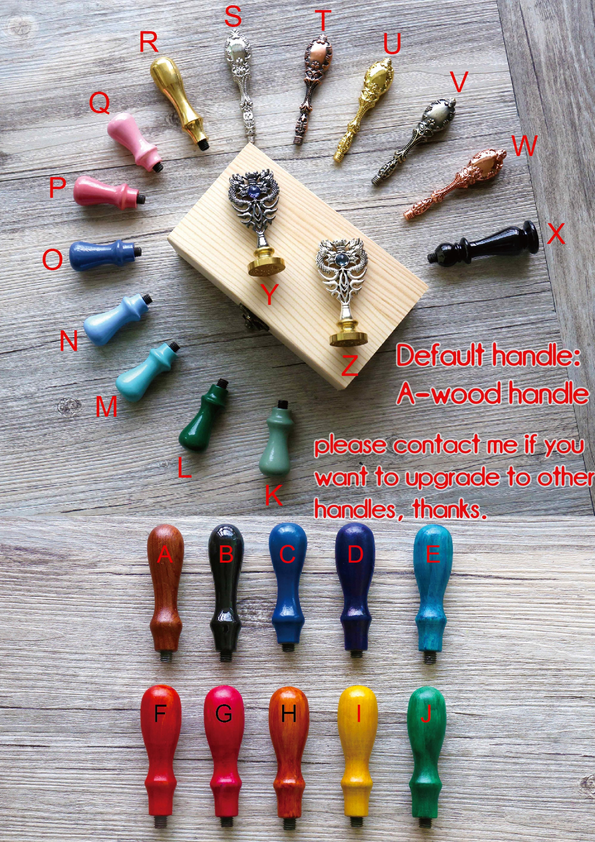 Personalized Simple Initial Wax Seal Stamp With Initials - Etsy