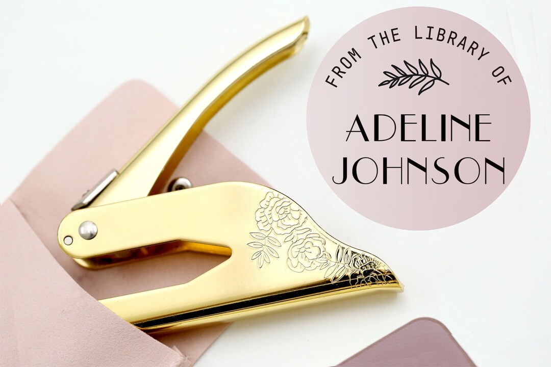 High Quality Library Book Embosser, Gold Engraved Embosser,book Lover ...