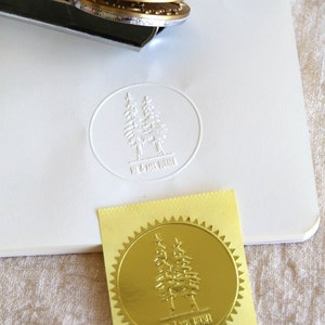 Personalized Embosser With Pine Tree,custom Seal Embosser,wedding ...