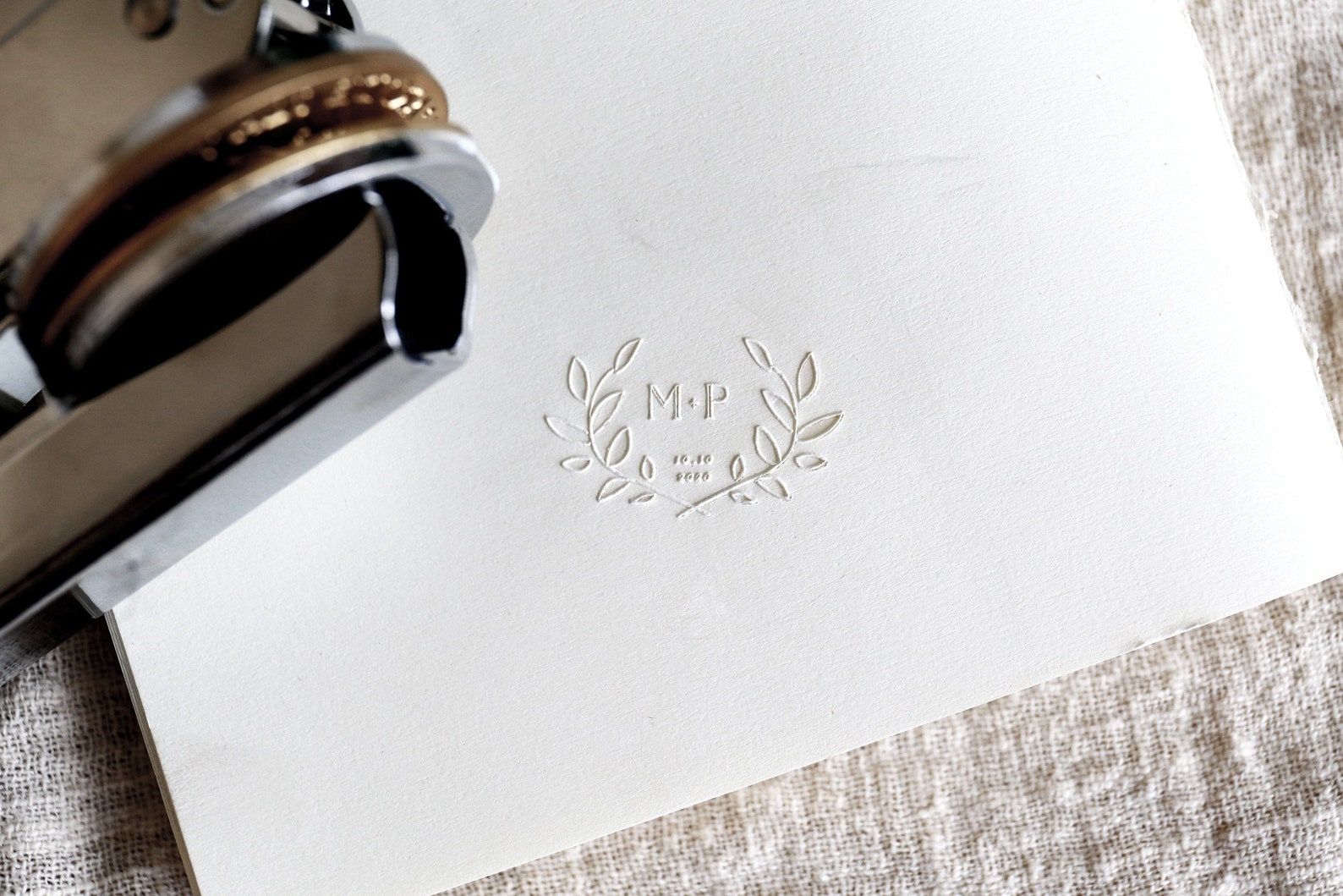 Personalized Wedding Embosserwreath Embosserwedding Embosser | Etsy