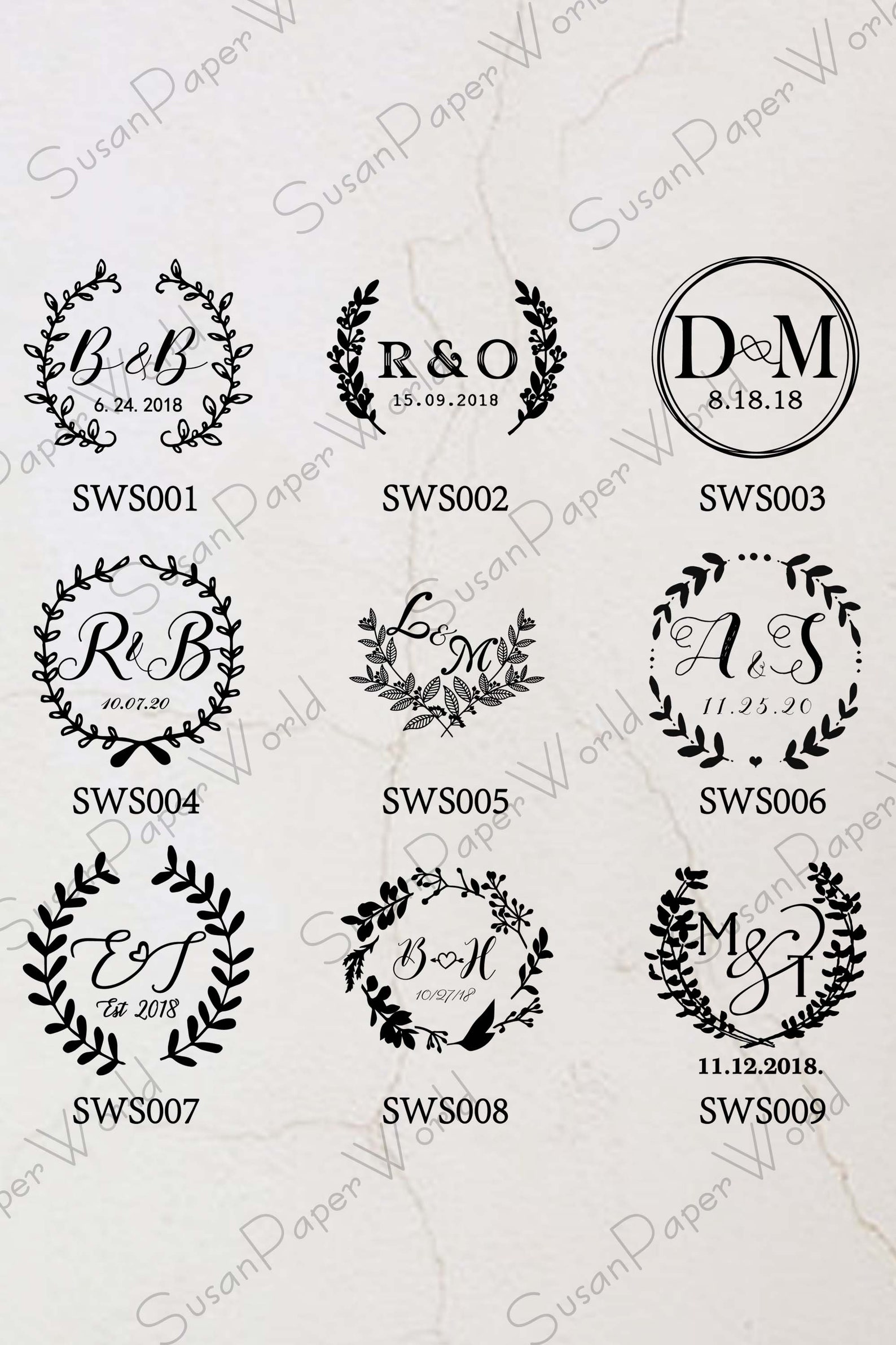 Custom Initials Stamp personalized Wedding Wooden Stamp Wood - Etsy