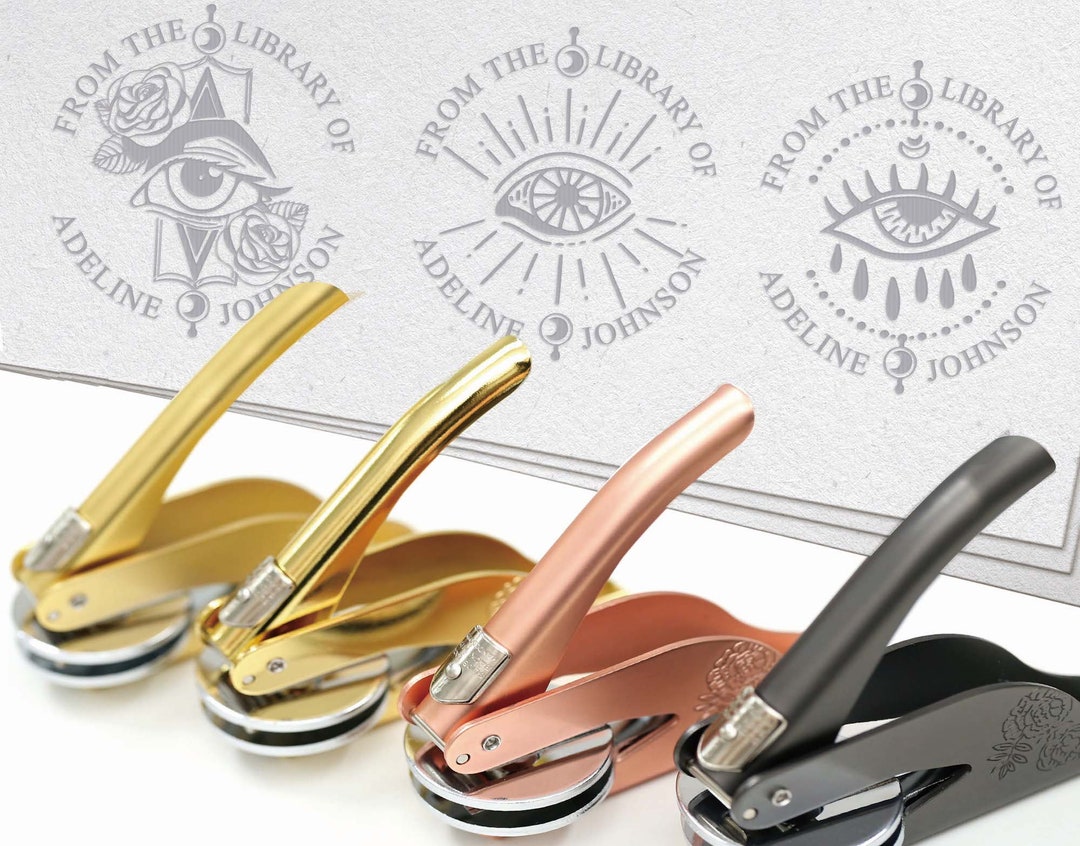 The Evil Eye/custom Book Embosser, Art Design, Graduation Gift, Library ...