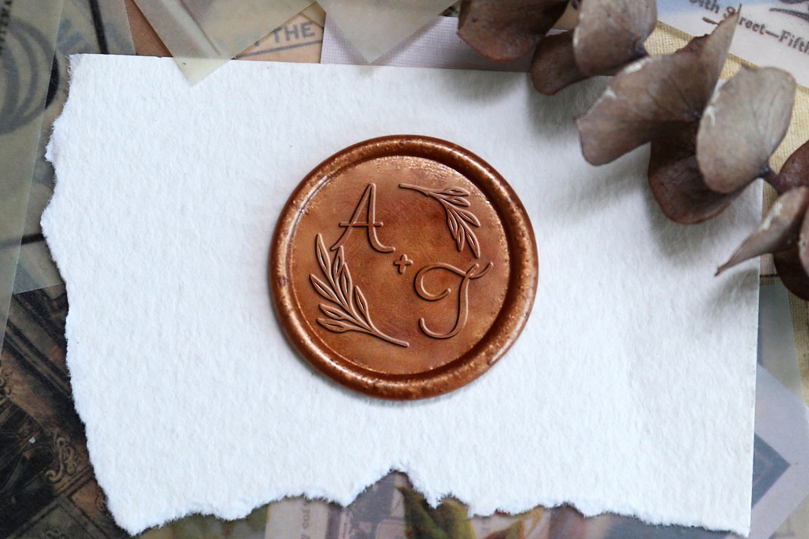 Personalized Two Initials Wax Sealing Stampwedding Wax Seal - Etsy