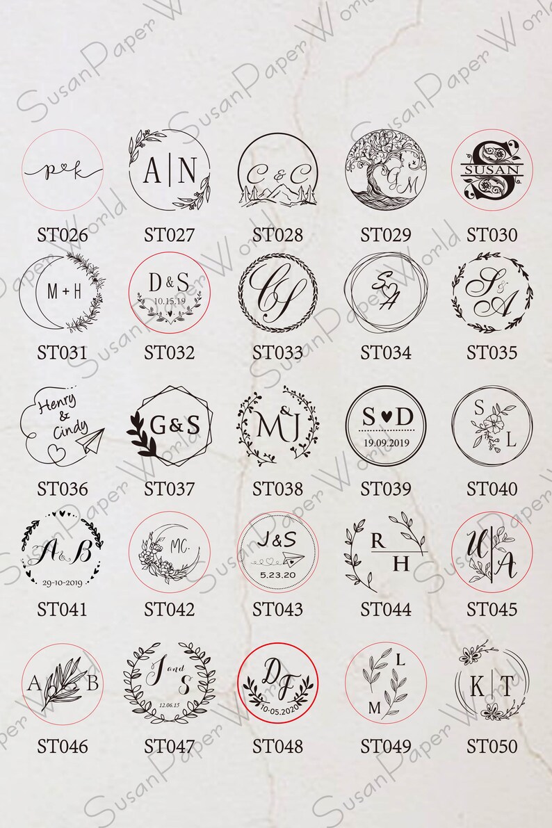 Personalized Simple Initial Wax Seal Stamp With Initials - Etsy