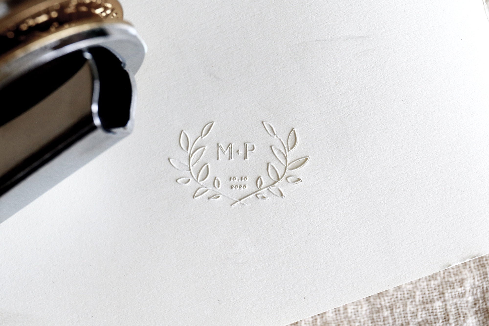 Personalized Wedding Embosserwreath Embosserwedding Embosser - Etsy