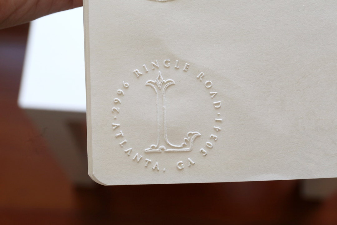 Monogram Address Embosser, Custom Housewarming Gift, Returned Address ...