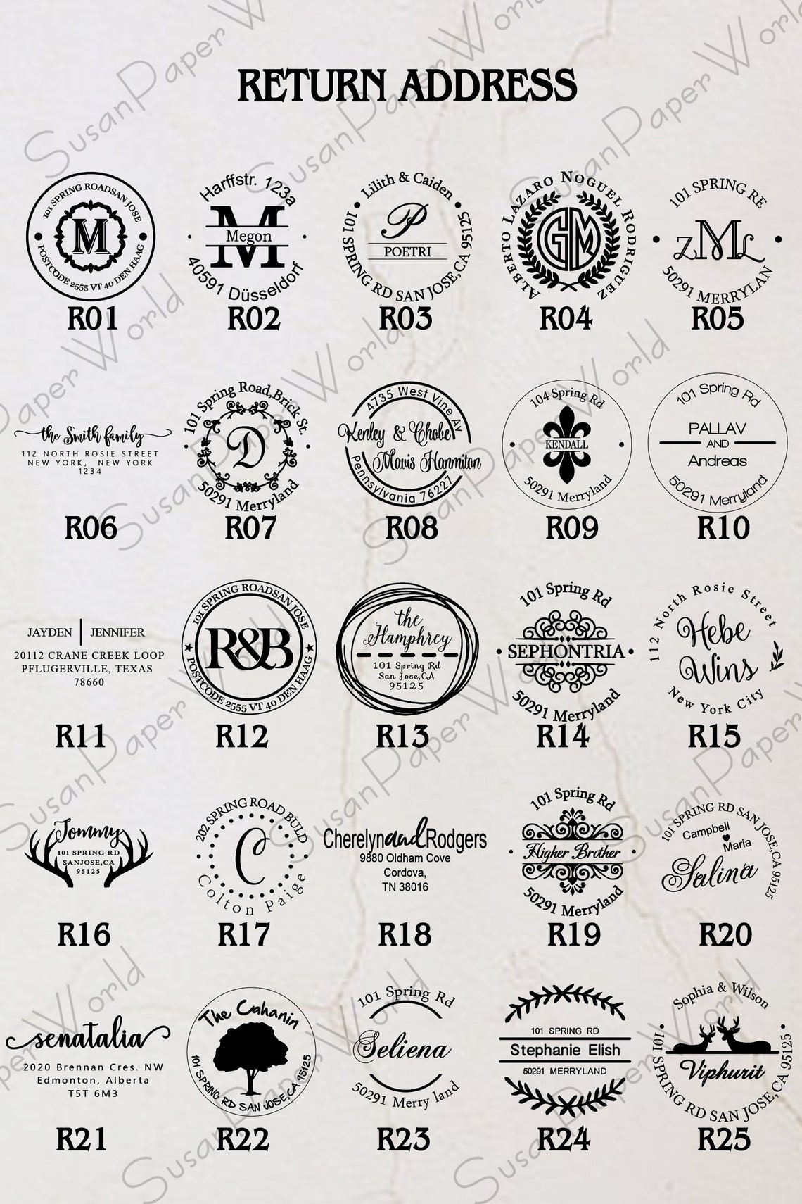 Custom Returned Address Embosser Stamp Address Paper - Etsy