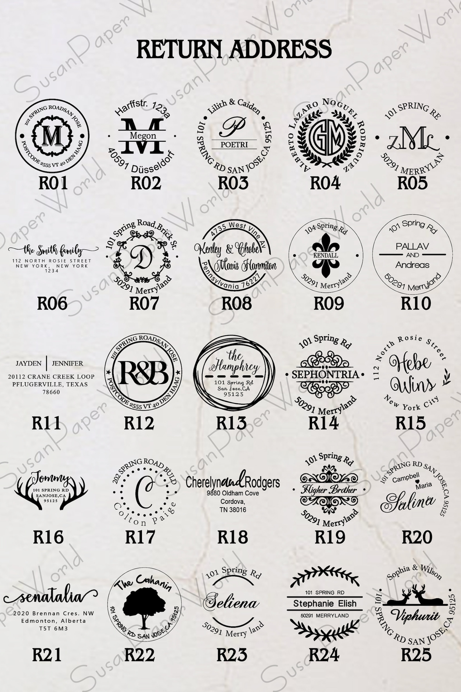 Custom 2 Initials Address Embosser Book Embosser Stamp - Etsy