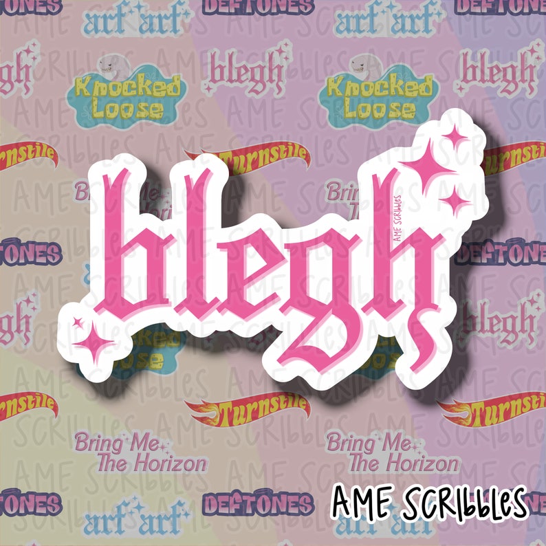 Blegh & Arf Arf Sticker Cute Metal Sticker Music Gift for Rock Fans - Etsy