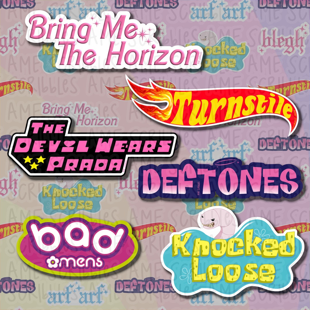 Cute Metal Band Stickers | Music Gift for Rock Fans - Etsy