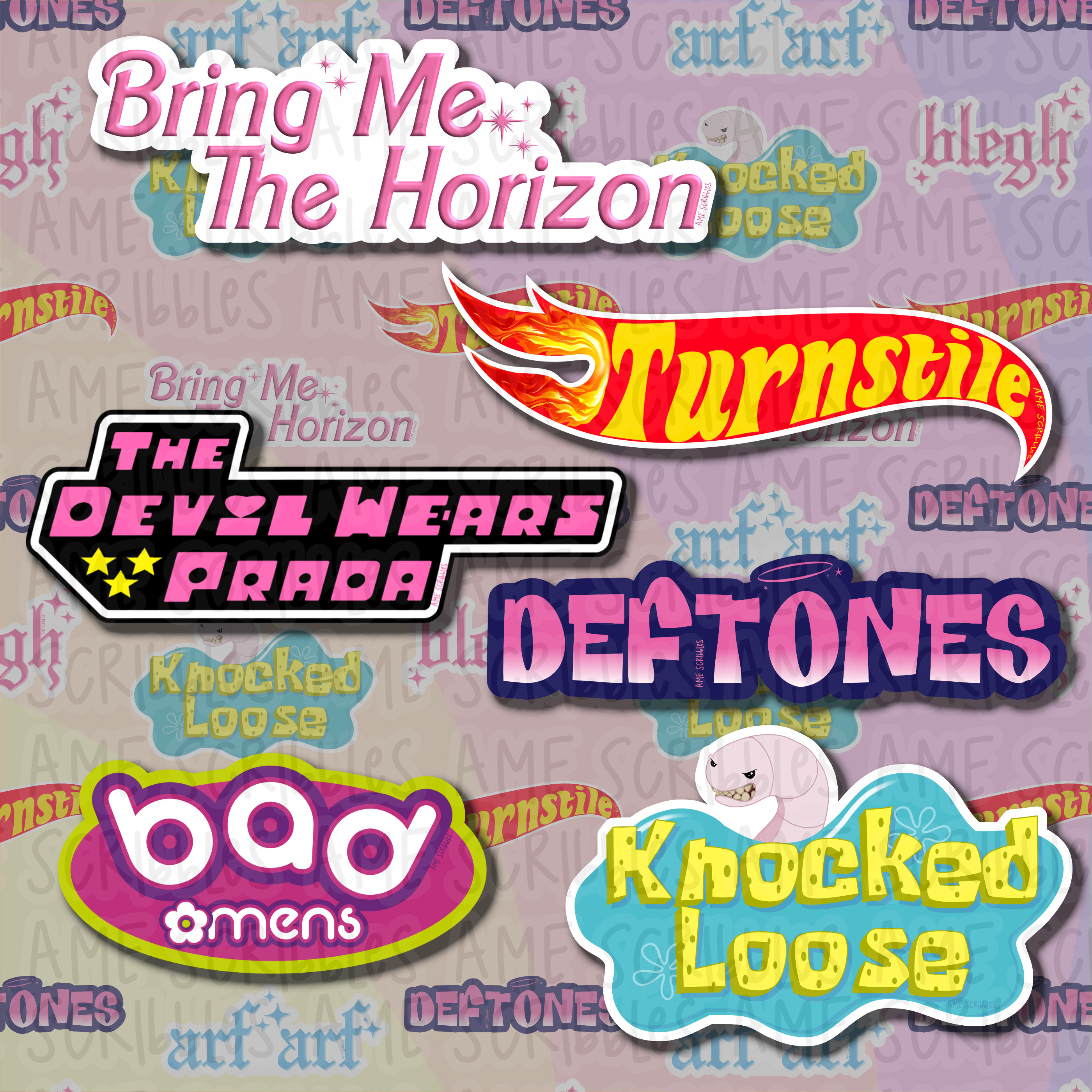 Cute Metal Band Stickers Music Gift for Rock Fans - Etsy