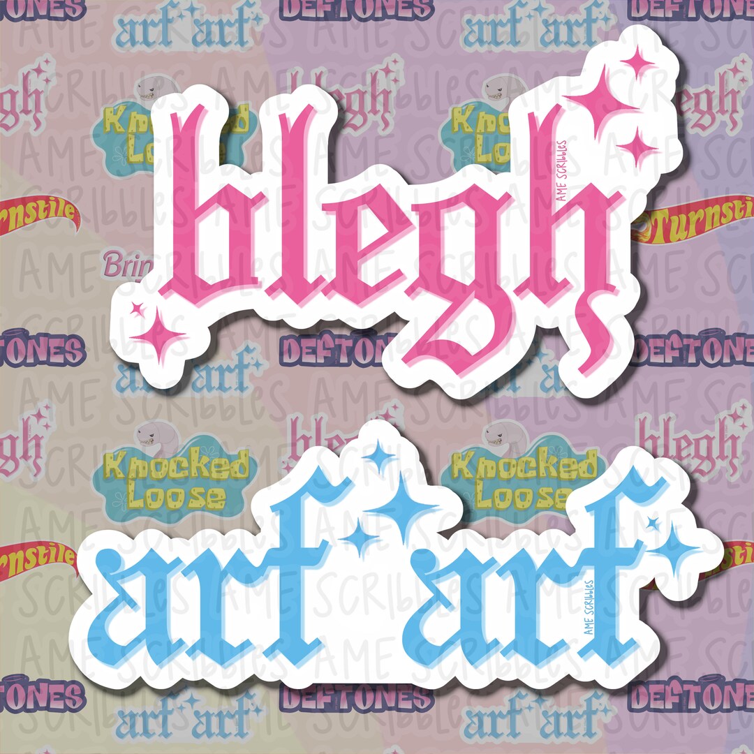 Blegh & Arf Arf Sticker Cute Metal Sticker Music Gift for Rock Fans - Etsy