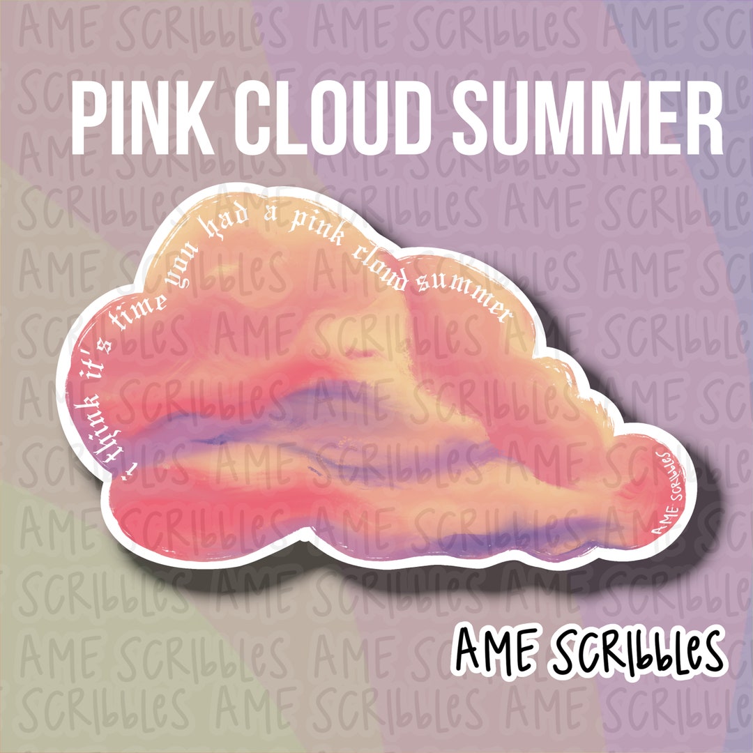 Pink Cloud Summer Daylily Stickers | Pop Punk Music Gift for Rock Fans ...
