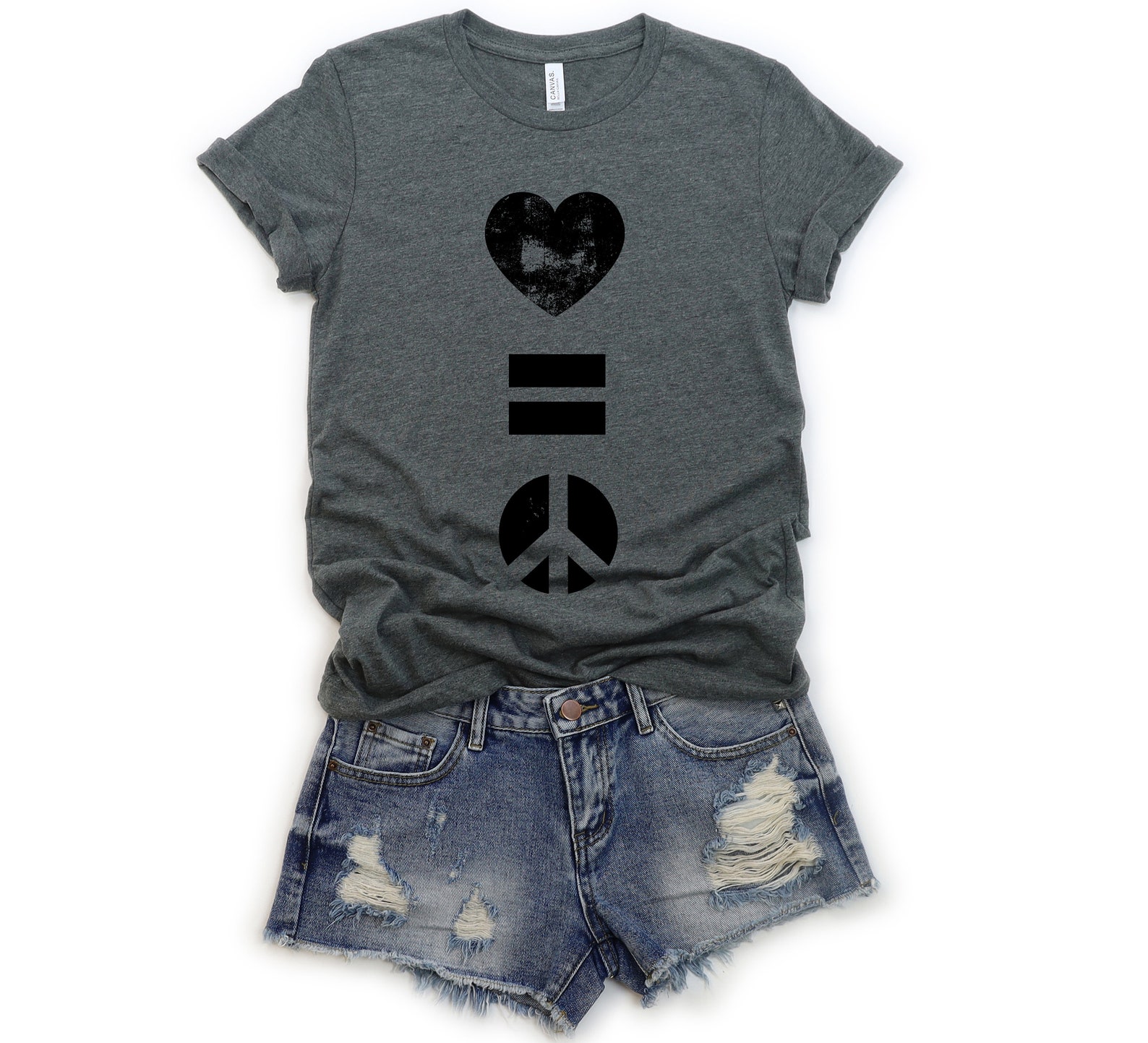 Peace Love Shirt Love Equals Peace Love and Peace Love and Peace Shirt ...