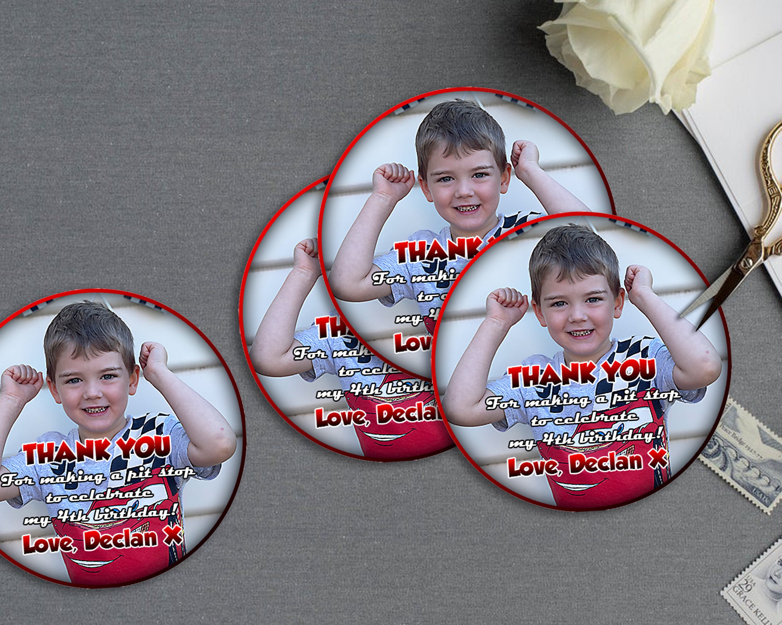 Cars Thank You Tags Lightning Mcqueen Thank You Tags Race - Etsy