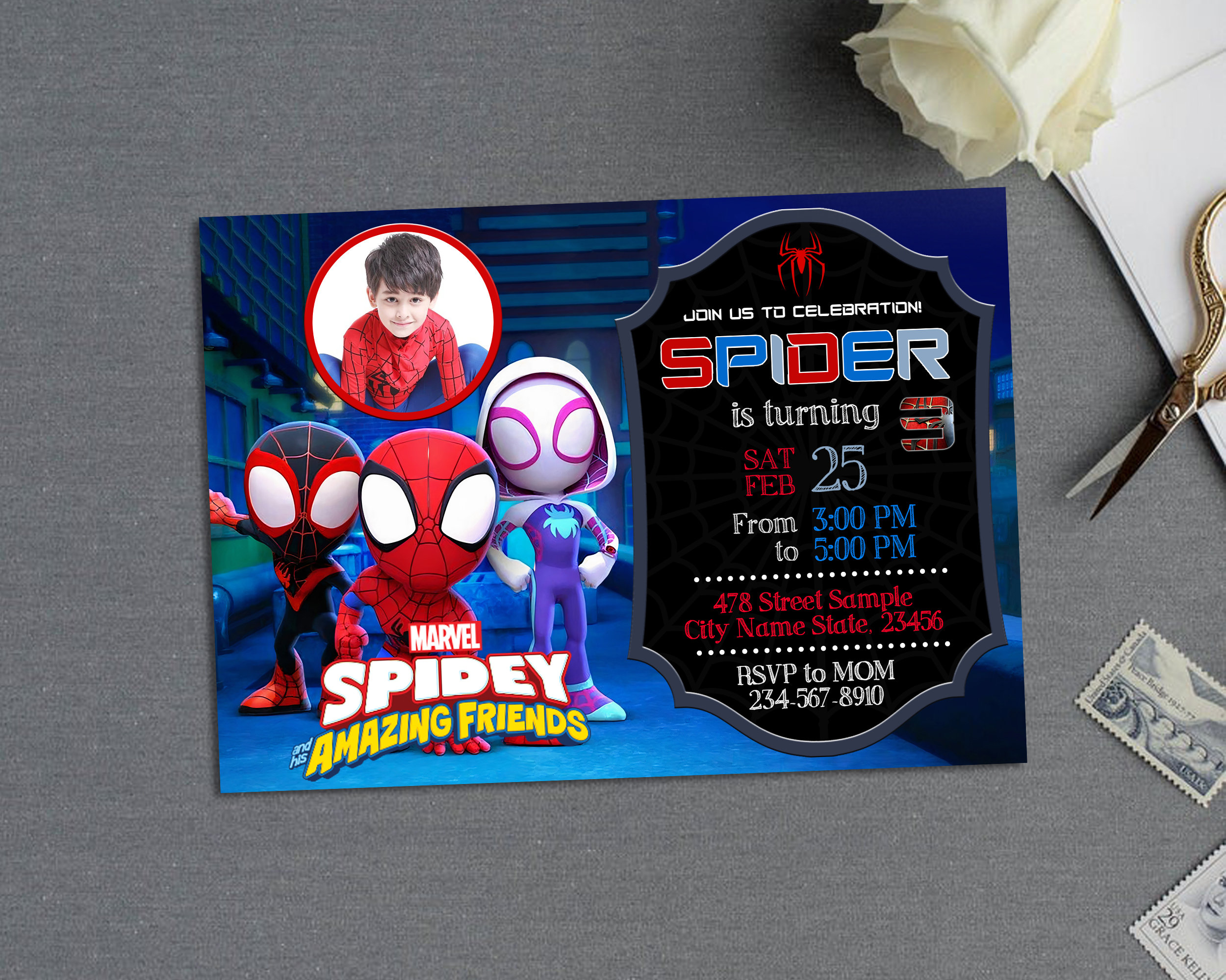 Spidey Birthday Invitation Spidey and His Amazing Friends Birthday ...