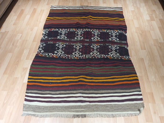 Ethnic Rug Small Wool Rug Office Rug Eclectic Rug Design | Etsy