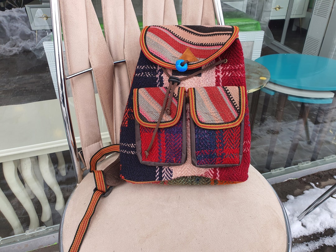 10x12 Kilim Backpack,turkish Backpack,wool Backpack,handmade Backpack ...