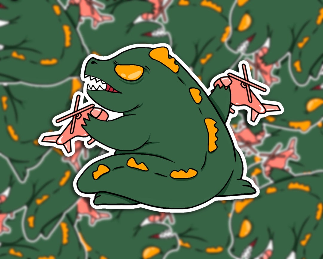 Godzilla Sticker, Dinosaur Sticker, Laptop Stickers, Kawaii Stickers ...