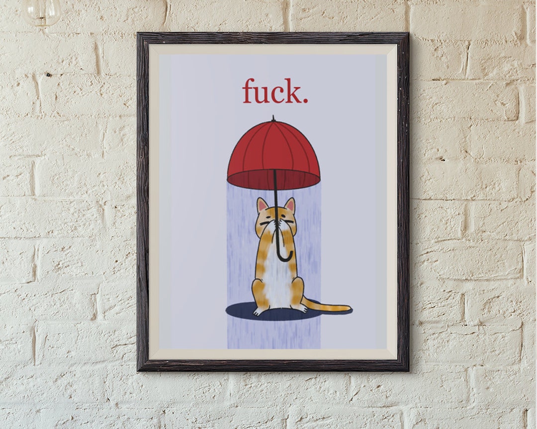 INSTANT DOWNLOAD, Sad Cat Art, Cat Art, Cat Art, Digital Art, Wall Art ...