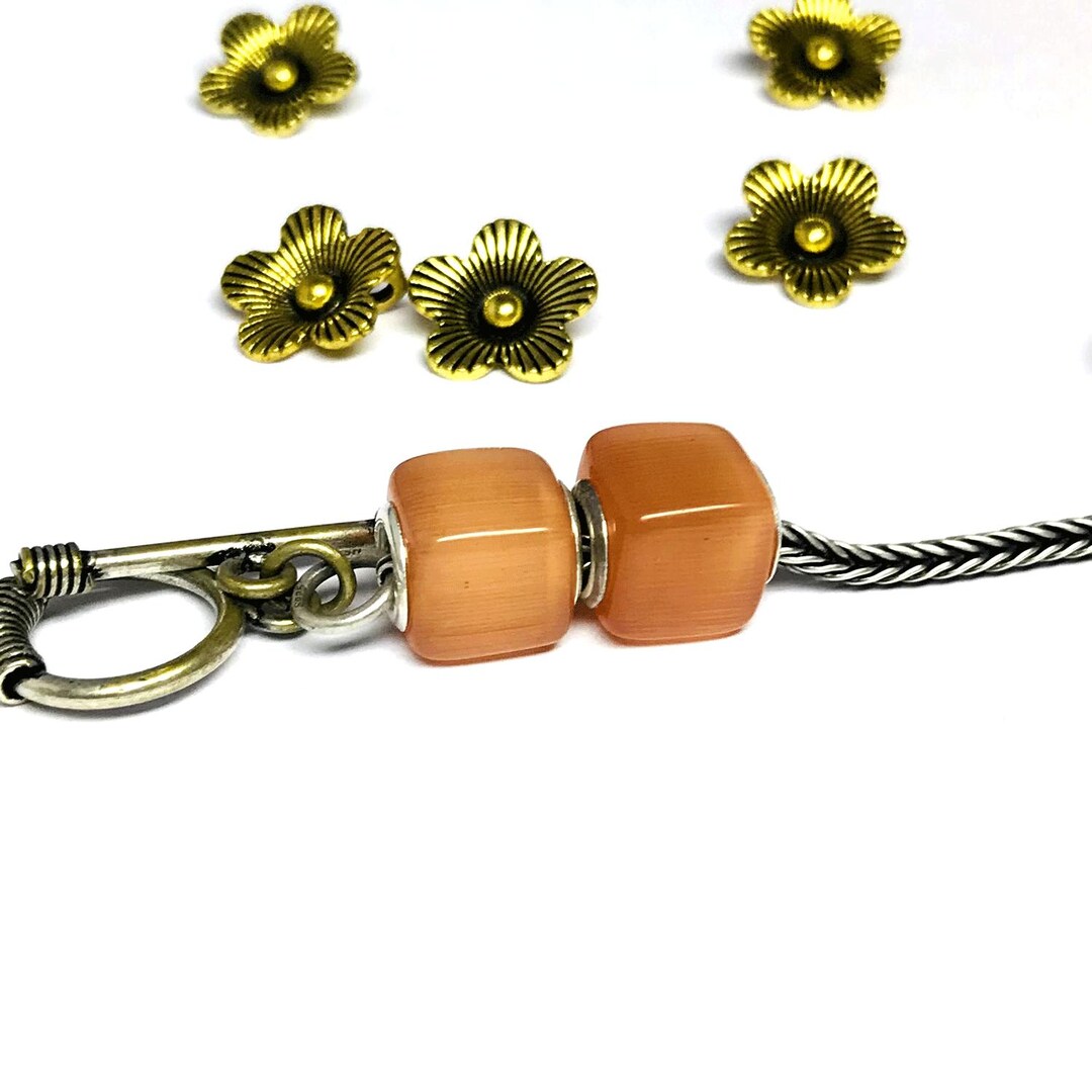 Beautiful Orange Cat Eye Gemstone Beads Smooth Square Qube Shape 11 X ...