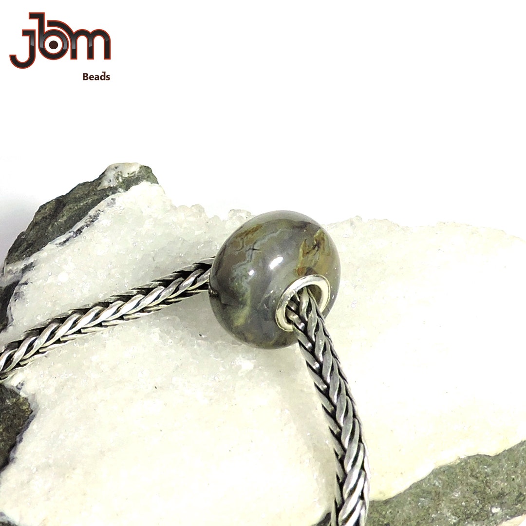 Translucent Bat Cave Natural Gemstone Large Hole Smooth Bead, Gemstone ...