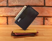 Leather Credit Cards Case with Personalized Embossed Front | Etsy