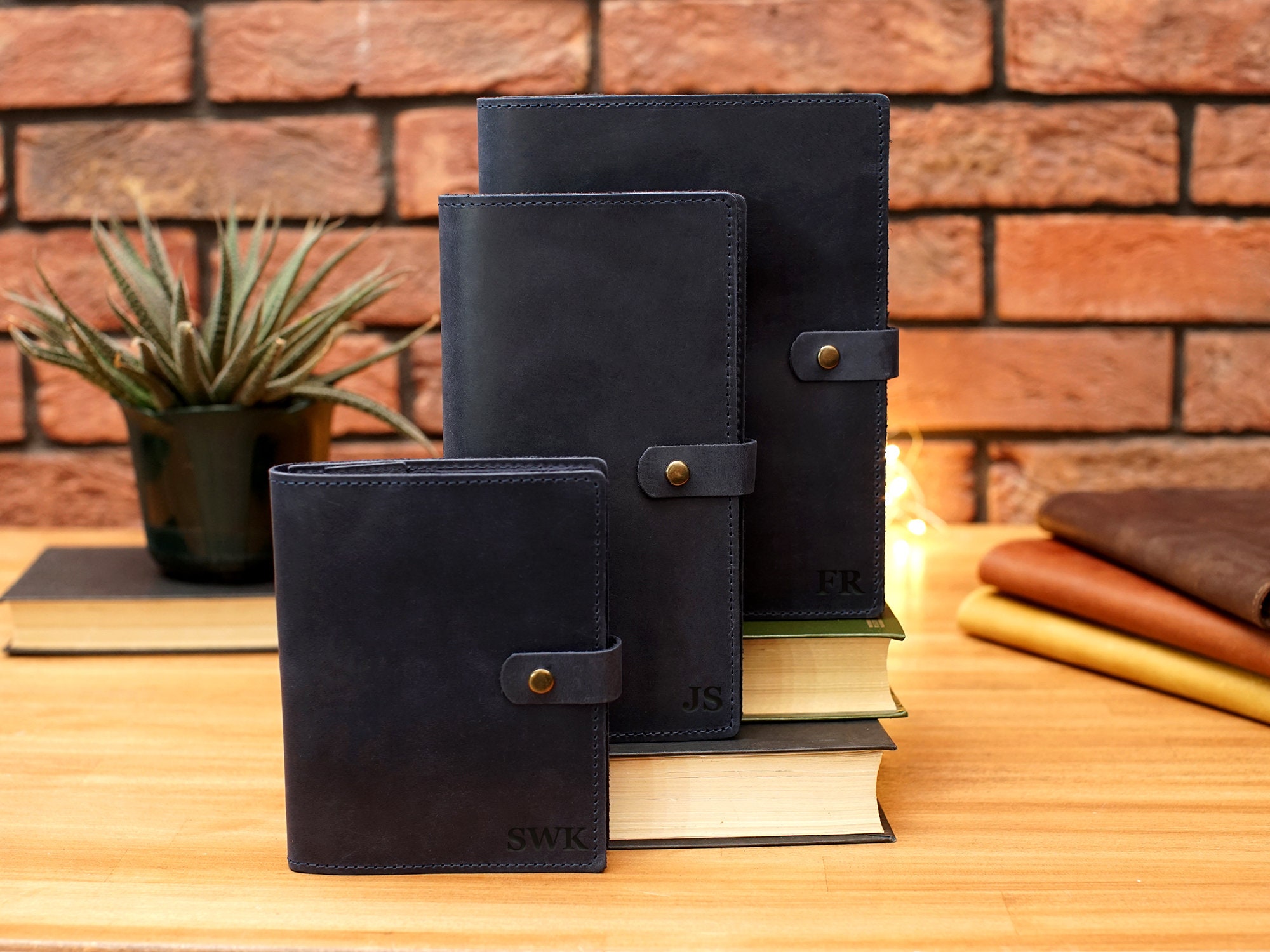 Personalized Leather Notebook Cover, Refillable Journal Cover, A6 ...