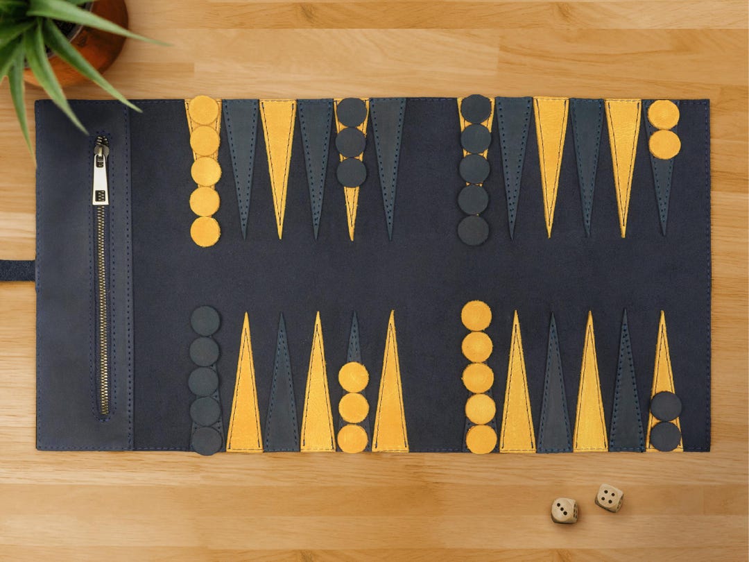 Custom Leather Backgammon Set, Personalized Backgammon Board, Gift for ...