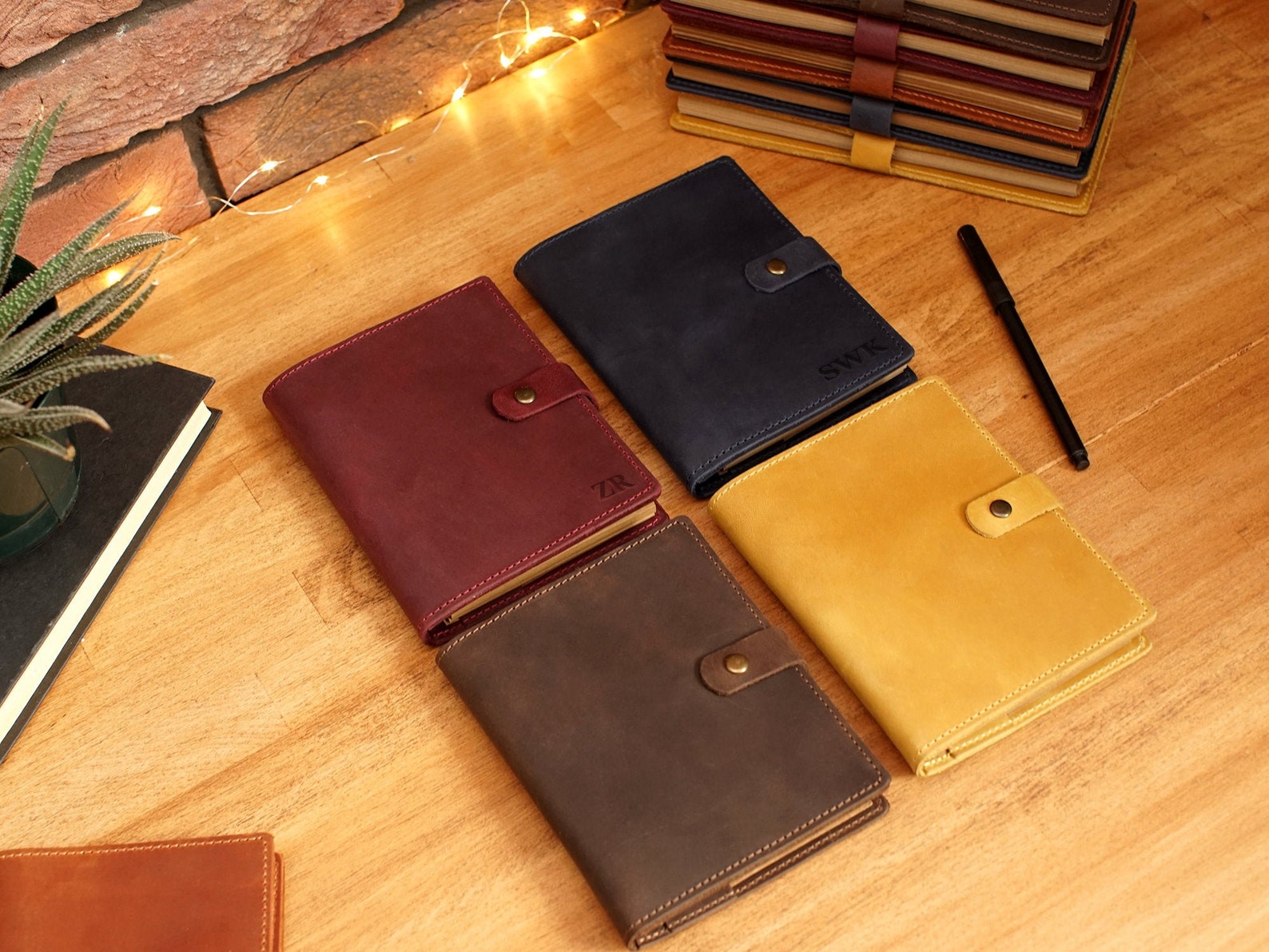 Personalized Leather Notebook Cover Refillable Journal Cover - Etsy