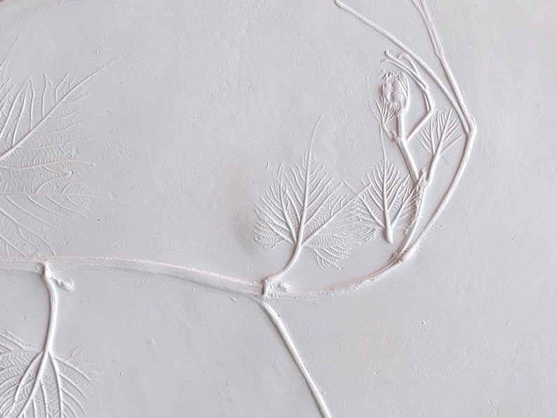 Modernist Bas-relief Art Work. White 3d Wall Panels. Handmade Botanical ...