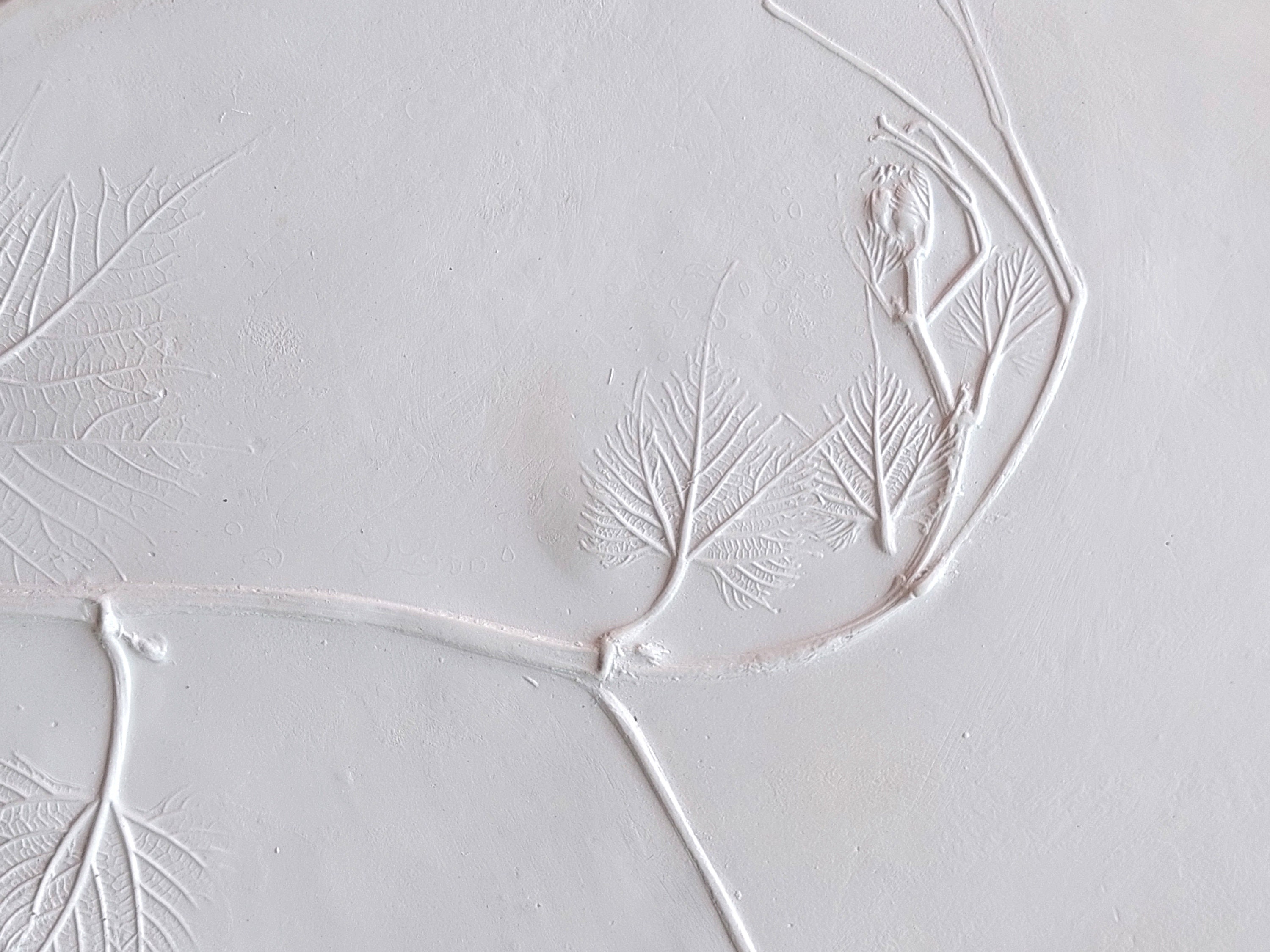 Modernist Bas-relief Art Work. White 3d Wall Panels. Handmade Botanical ...