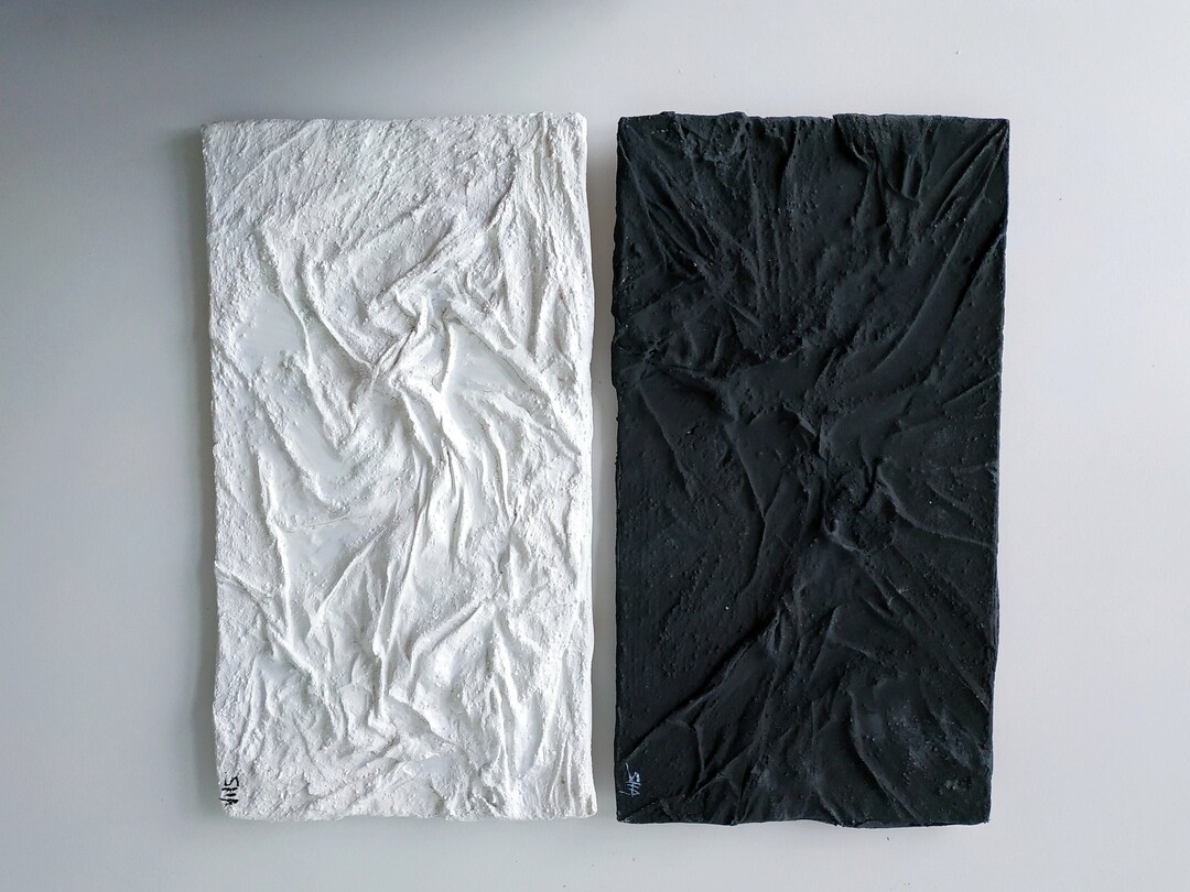 Yin Yang 3d Wall Panels. Black and White Bas Relief Wall Art. Modern ...