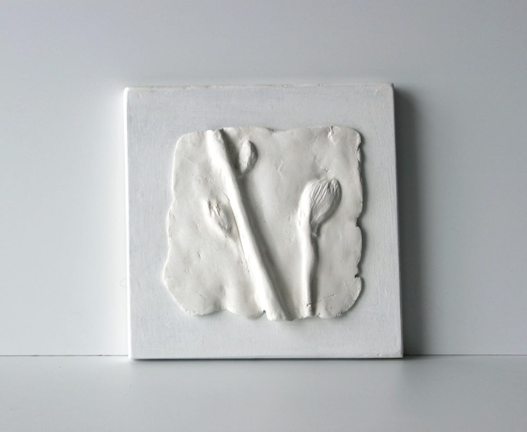 Modern White Bas-relief. Clay Wall Hangings. Botanical Wall Art. - Etsy