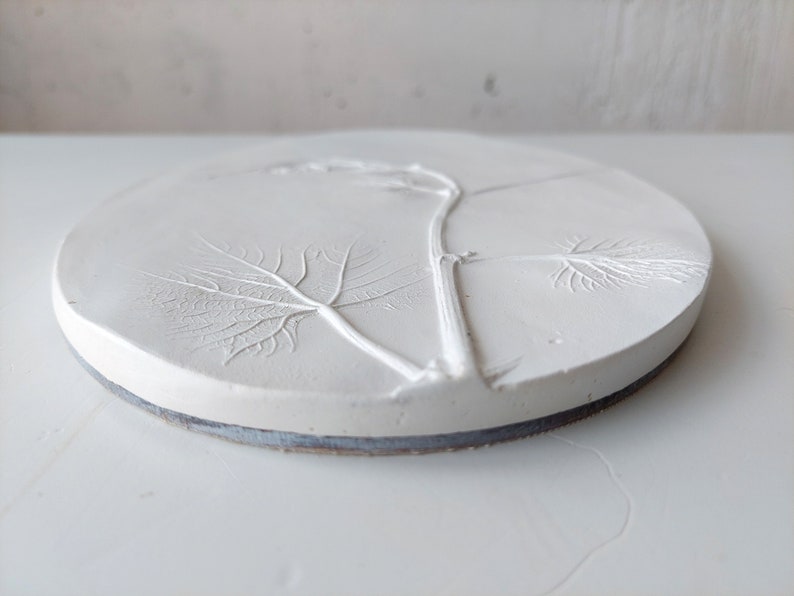 Modernist Bas-relief Art Work. White 3d Wall Panels. Handmade Botanical ...