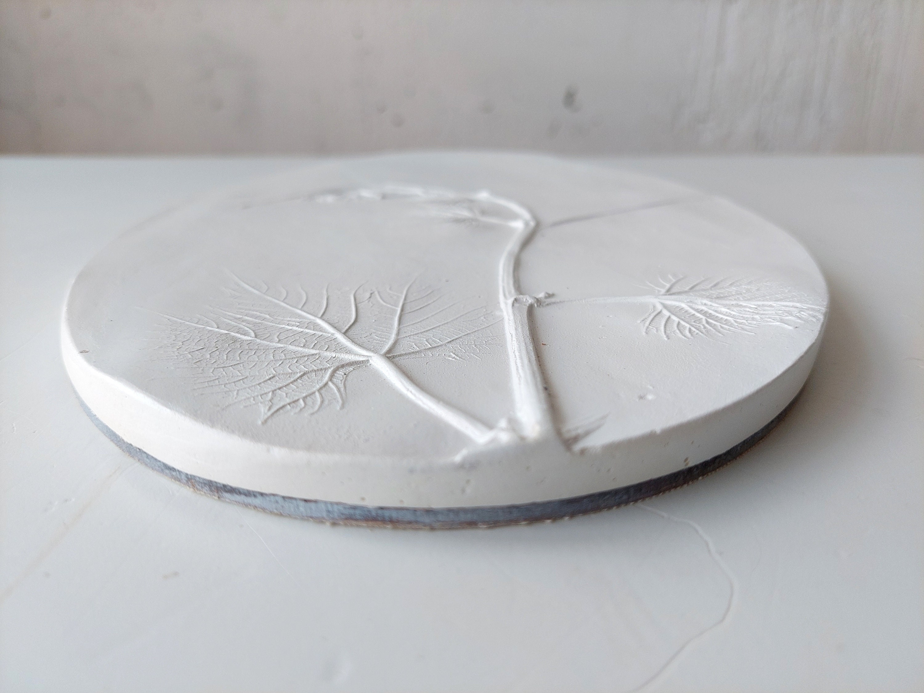 Modernist Bas-relief Art Work. White 3d Wall Panels. Handmade Botanical ...